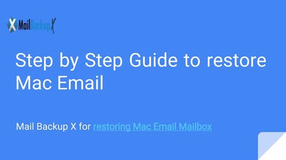 Step guide to restore apple email | PPT