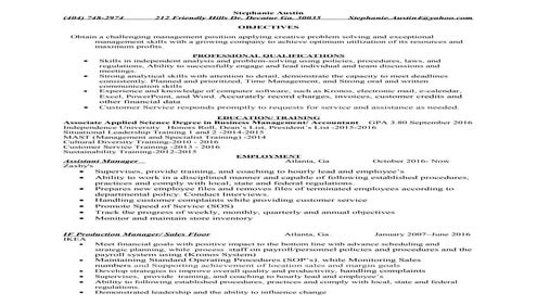 Lowes Resume 6_21_16 | PDF