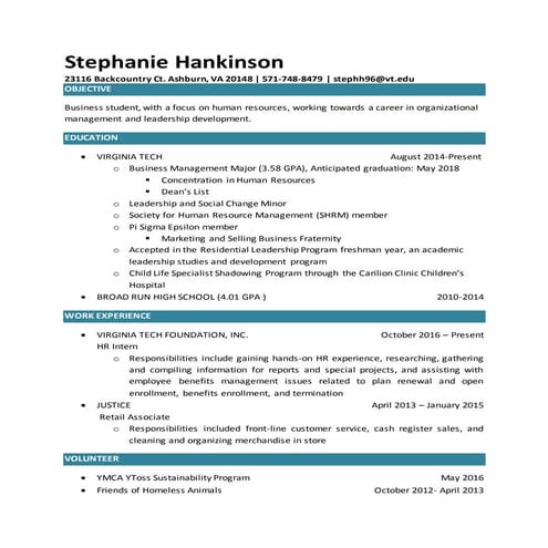 Stephanie Hankinson Resume | DOCX