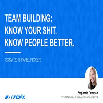Stephanie Peterson SXSW 2016 PanelPicker | PPTX