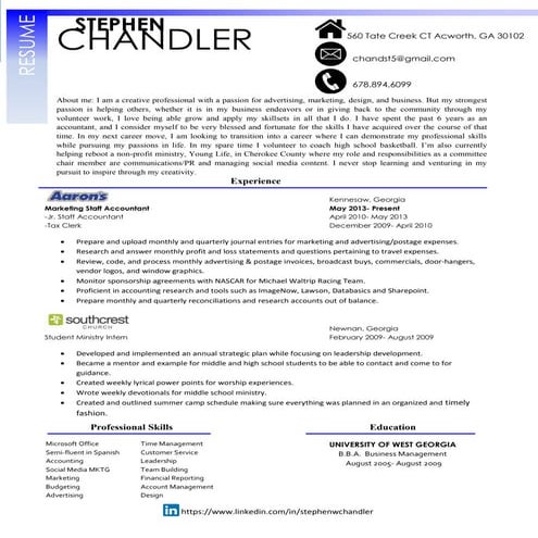 Stephen chandler resume 2016 | PDF