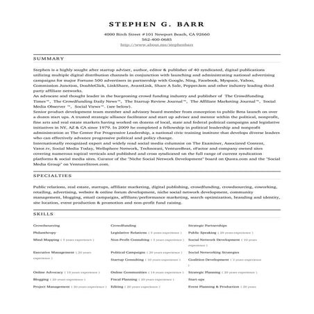 CV Stephen G. Barr | PDF