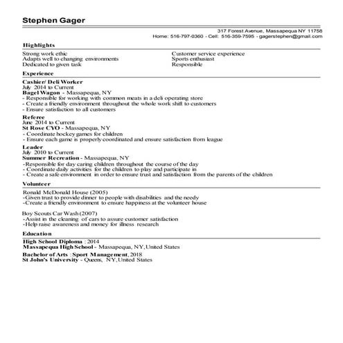 Stephen Gager Resume 1 | DOCX