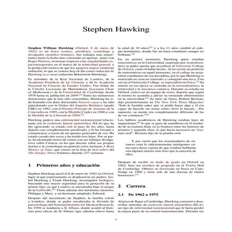 Stephen hawking infografía | PPTX
