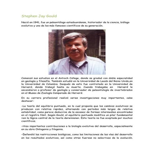 Stephen Jay Gould por Beatriz | PDF