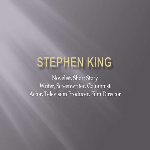 Stephen king | PPTX