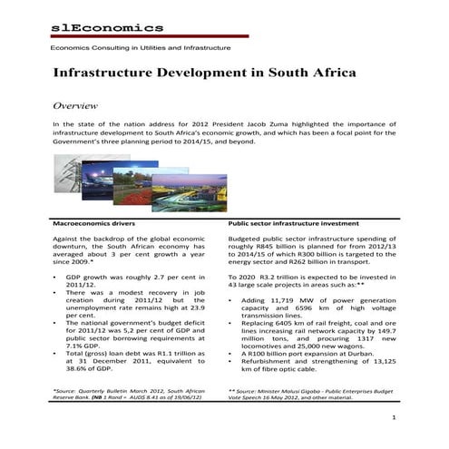 Infrastructure Development in South Africa, Stephen Labson slEconomics ...