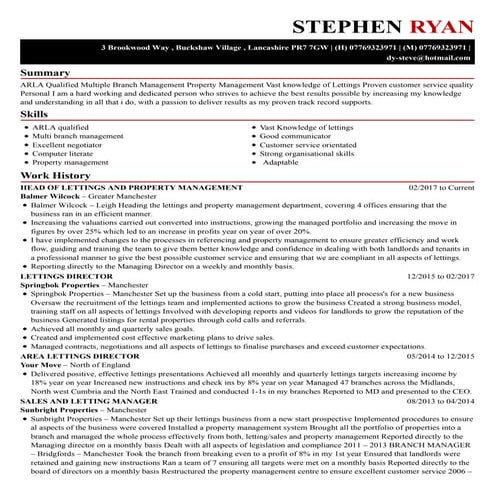Stephen ryan cv 5 | PDF
