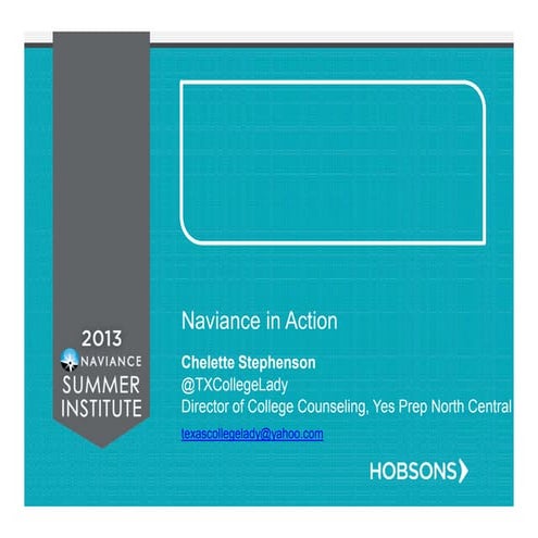 Naviance in Action | PPTX | College Planning | College Education