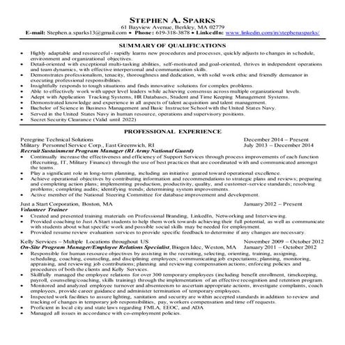 Workforce Development Resume