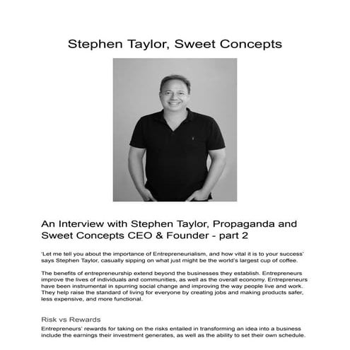 Stephen Taylor, Sweet Concepts | PDF