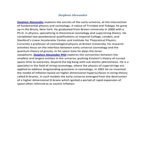 Stephon Alexander. pdf | PDF