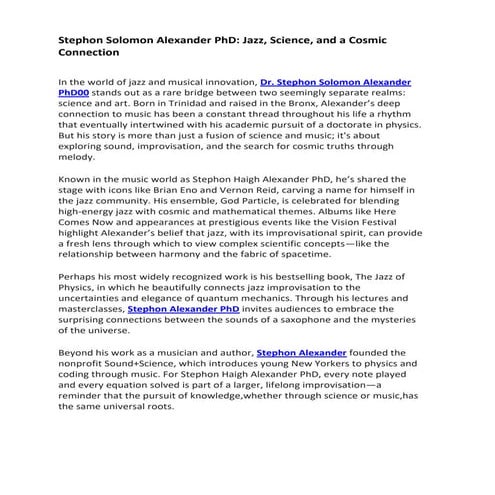 Stephon Alexander. pdf | PDF
