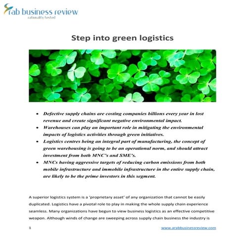 Step into green logistics | PDF