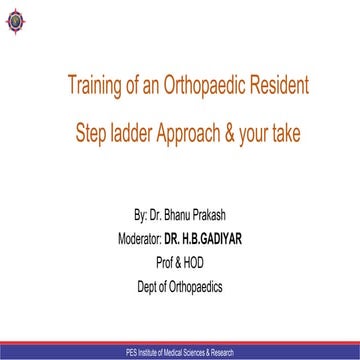 Stepladder approach Training of Orthopaedic Resident | PPTX
