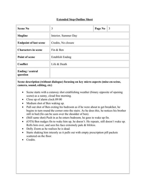 Ben Film Step Outlines 2.3 | PDF