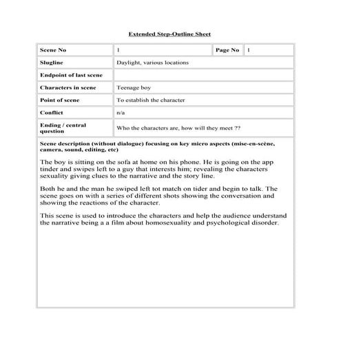 Step outlines - Scene 1 | PDF