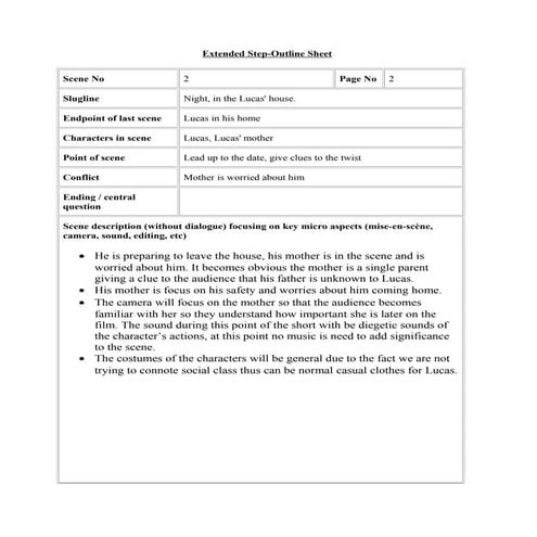 Step outlines scene 2 | DOC