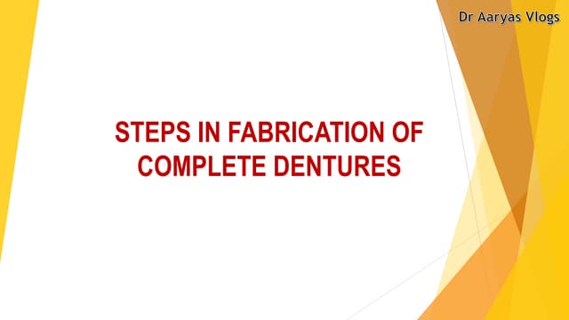 Components of a complete denture | PPTX