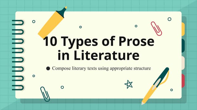 Characteristics of prose | PDF