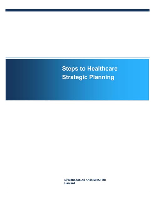 Strategic Planning in Healthcare | PPTX