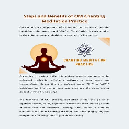Steps and Benefits of OM Chanting Meditation Practice | PDF