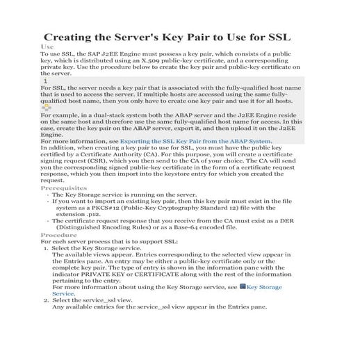 Steps for csr generation sap netweaver | DOCX