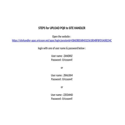 Steps for Upload PQR to Site Handler.ppt