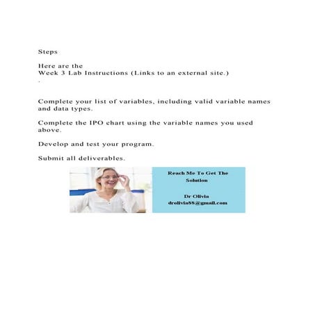 StepsHere are the Week 3 Lab Instructions (Links to an ext.docx