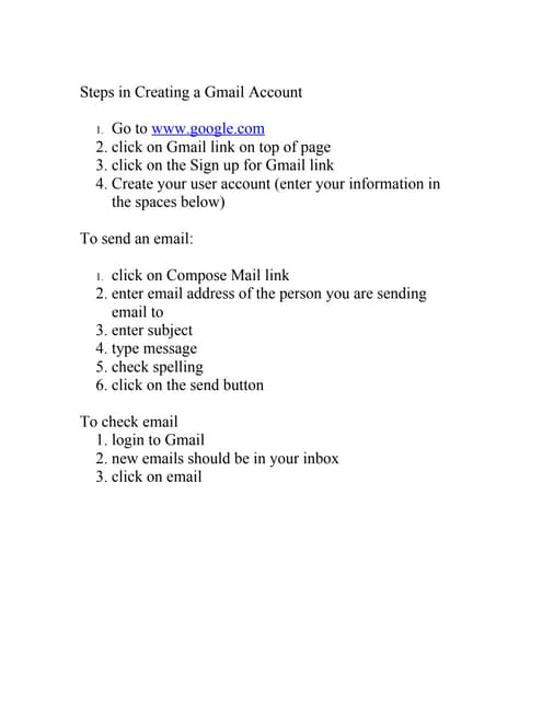 How to Create Gmail Account - Short Tutorials | PPT
