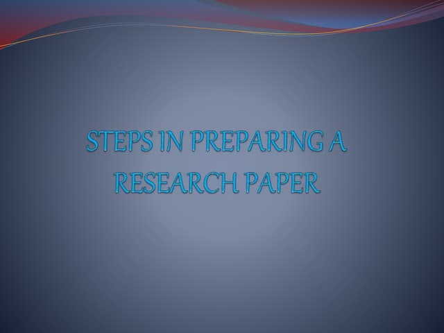 Six main chapters of a research paper | PPTX