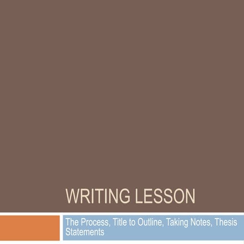 Steps in the Writing Process | PPT