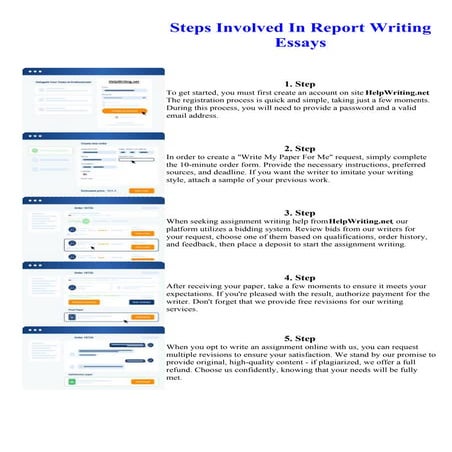 Steps Involved In Report Writing Essays | PDF | Freelance Writing ...