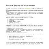 Steps of buying life insurance