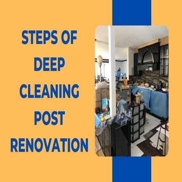 Steps of Deep Cleaning Post Renovation | PDF | Bath and Shower ...