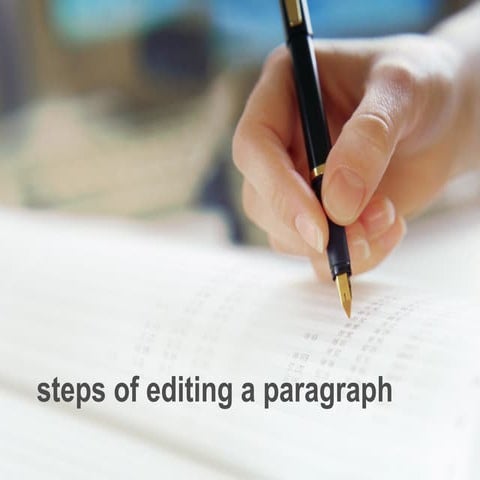 Steps of editing a paragraph | PPT