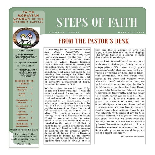 Steps of Faith | Volume 3 Issue 1 | PDF