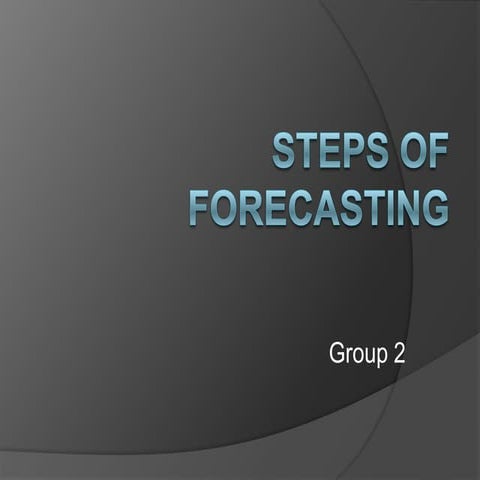 step of forecasting | PPTX