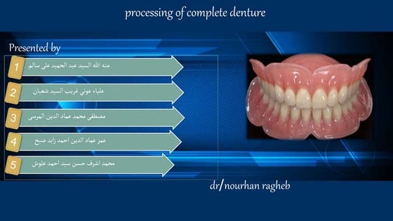 Components of a complete denture | PPT