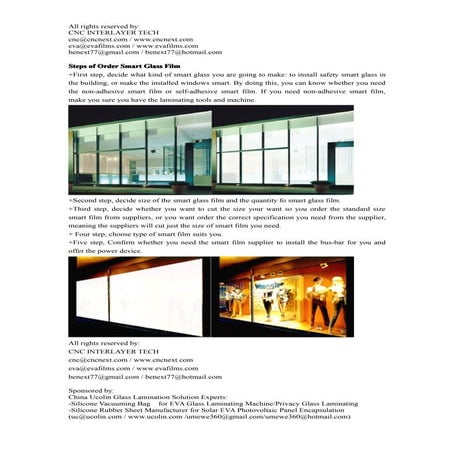 Steps of purchase smart glass film | PDF