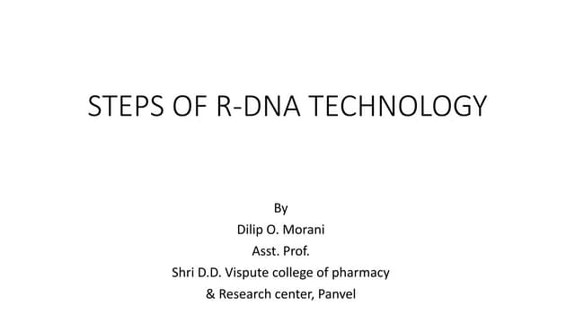 cohesive and blunt end ligation | PPTX | Chemistry | Science