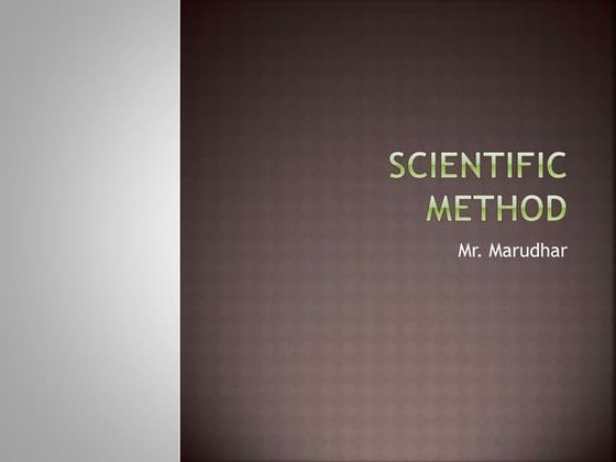 Scientific method | PDF | Biological Sciences | Science