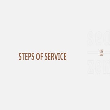 Steps of Service - Service Sequence in a restaurant | PPTX
