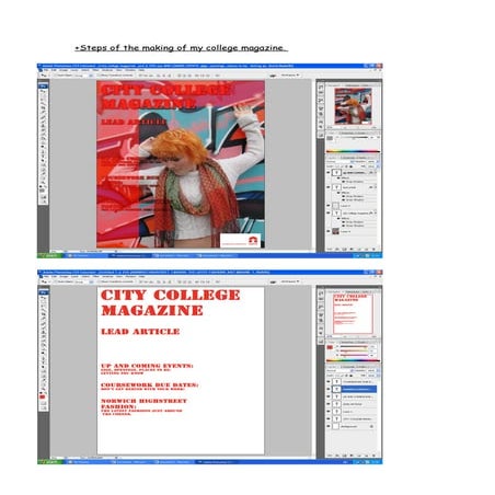 Steps of the making of my college magazine | DOC