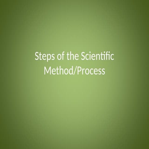 steps of scientific method in science 7 lessons | PPT