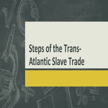 Atlantic Slave Trade - the Triangular Trade | PPTX