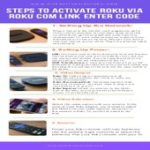 Steps to Activate Roku via Roku Com Link Enter Code | PDF