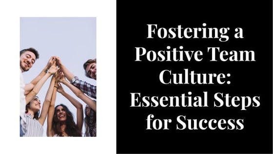 Creating a Positive and Productive Work Culture | PDF | Human Resources ...