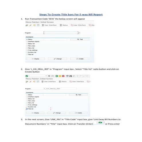 Steps to create_titlebars | PDF