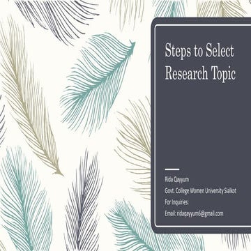 Selecting a Research Topic | PPTX